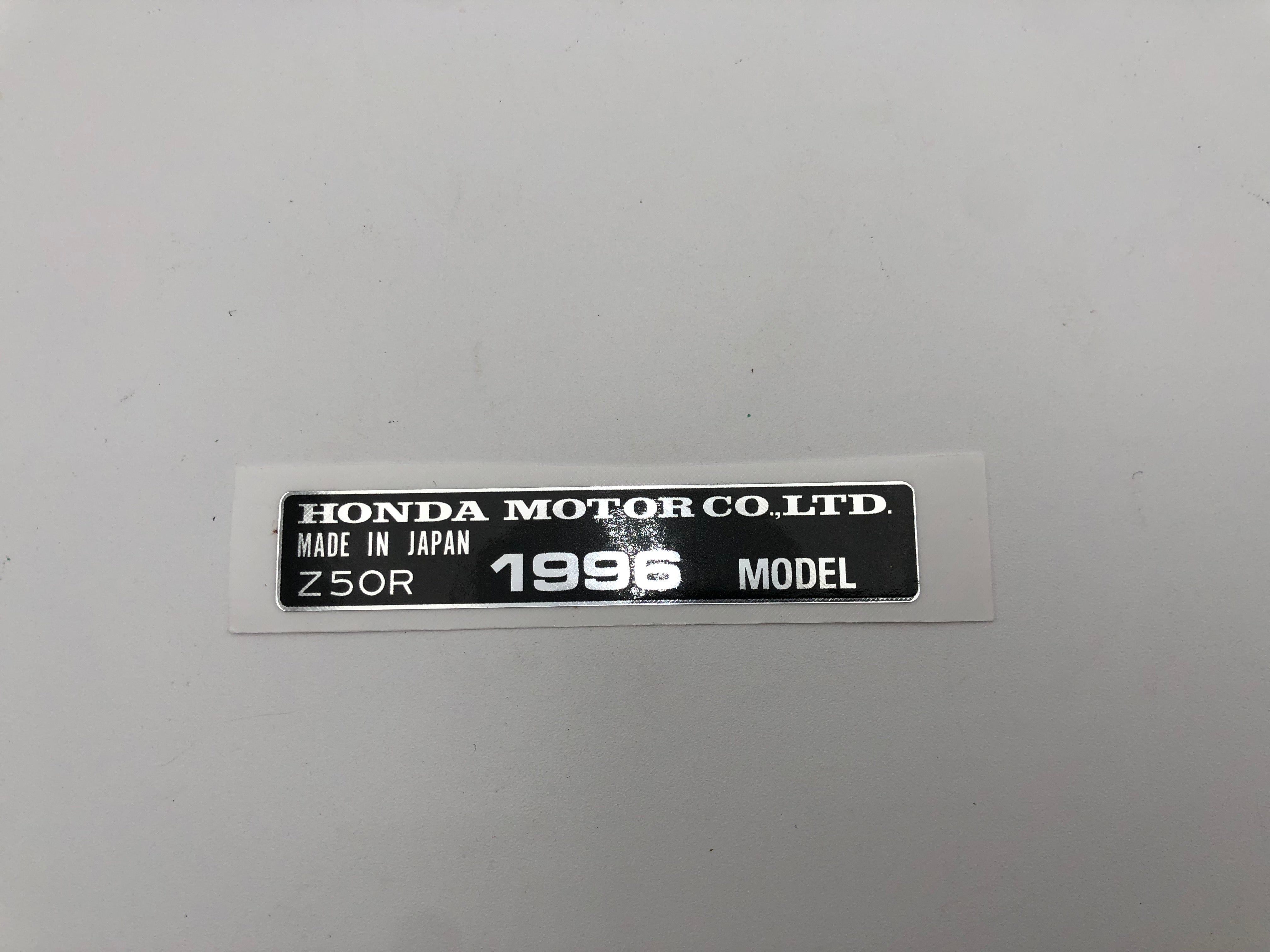 1996 Honda Z50R Frame Year Decal – Retro Collections